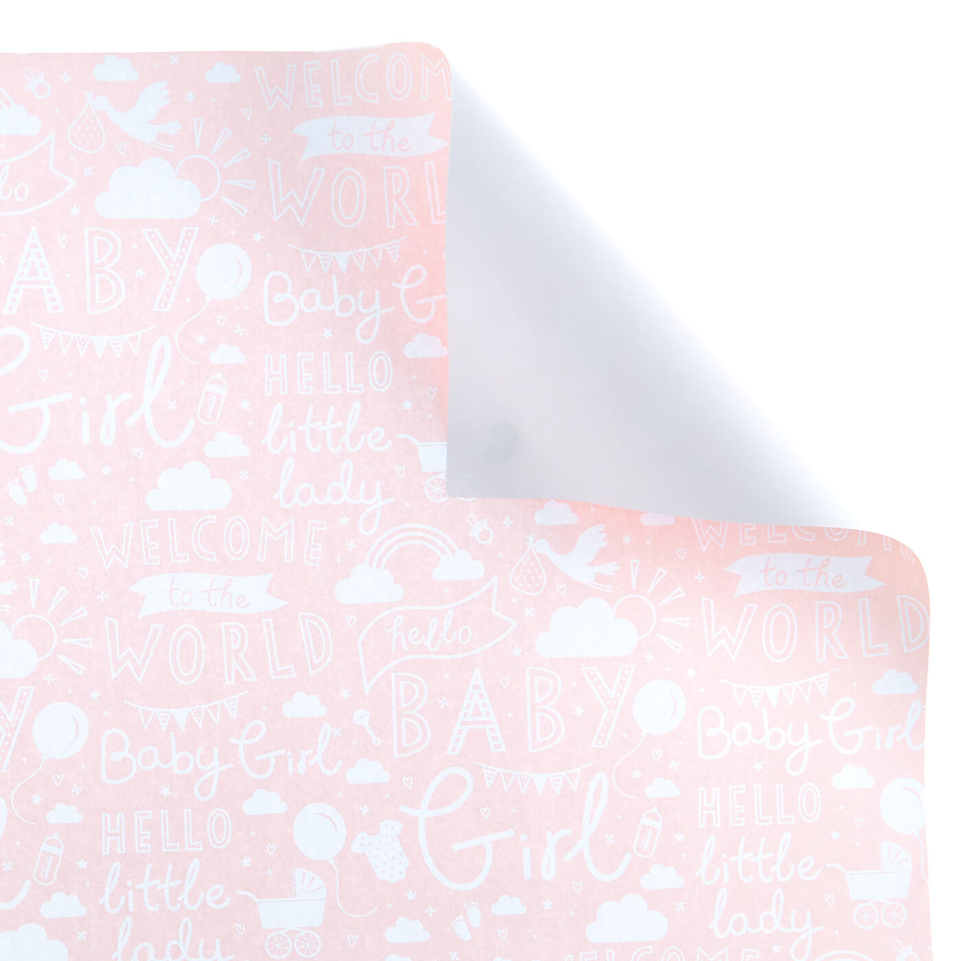 Buy Baby Girl Wrapping Paper - 1 Sheet for GBP 0.45 | Card Factory UK