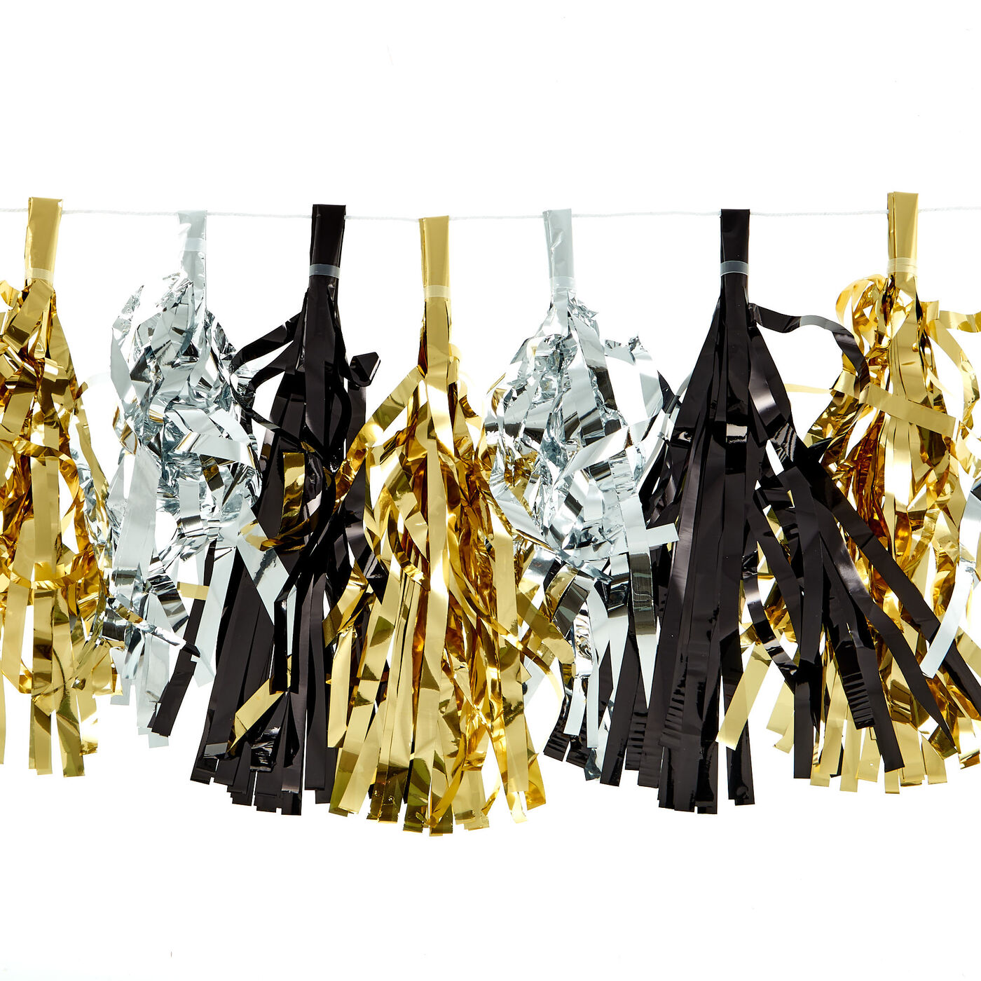 Buy Silver, Black & Gold Foil Tassel Banner for GBP 1.99 | Card Factory UK