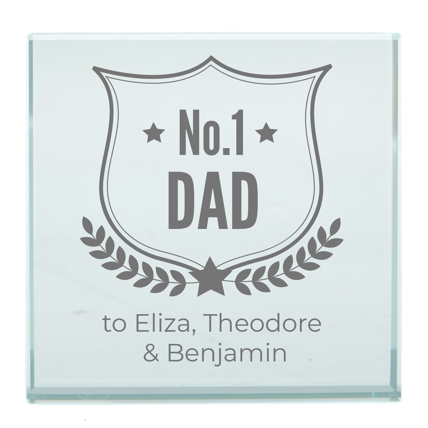 Buy Personalised Engraved Glass Token - No. 1 Dad for GBP 14.99 | Card ...