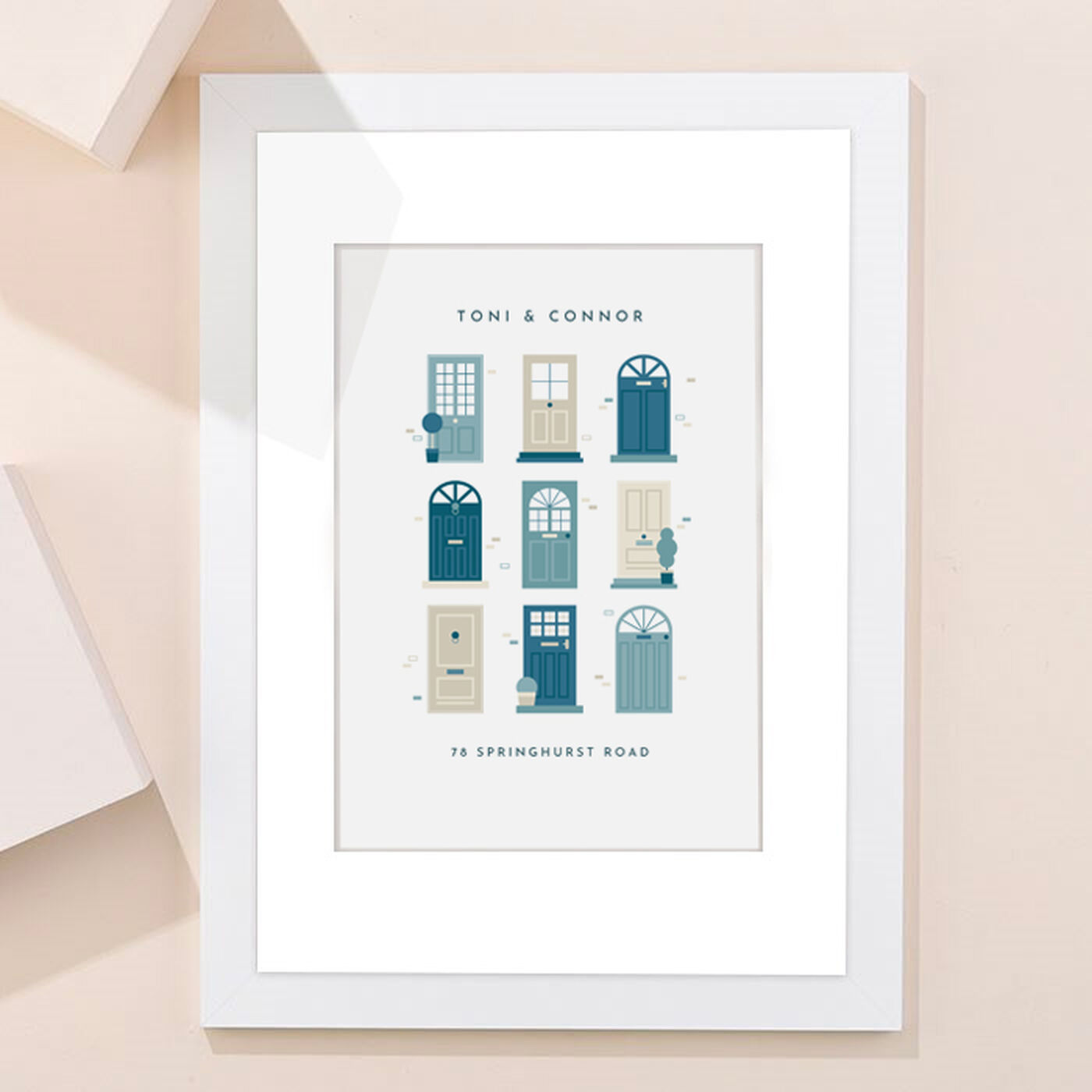 Buy Personalised Names Front Doors Portrait Print for GBP 19.99 | Card ...