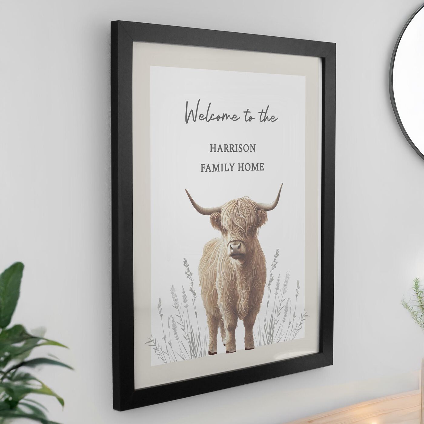 Buy Personalised Highland Cow Black Poster Frame for GBP 16.99 | Card ...