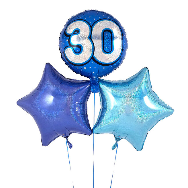 30th Birthday Balloons, 30th Balloons Delivered, 30 Helium Balloon ...