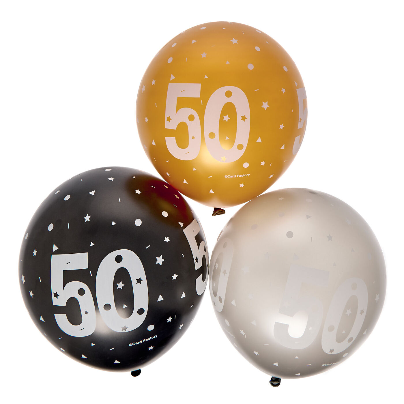 Buy Latex 50th Birthday Balloons - Pack of 6 for GBP 1.99 | Card Factory UK