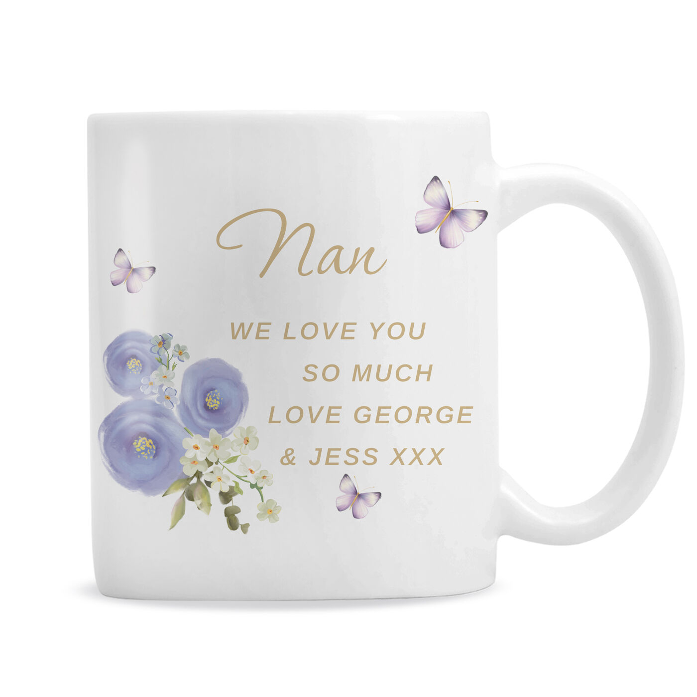Buy Personalised Floral Nan Mug for GBP 9.99 | Card Factory UK
