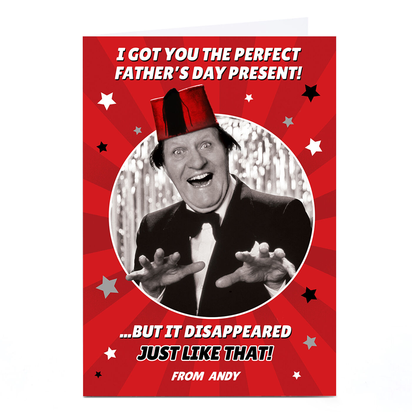 Buy Personalised Tommy Cooper Father's Day Card - Just Like That for ...