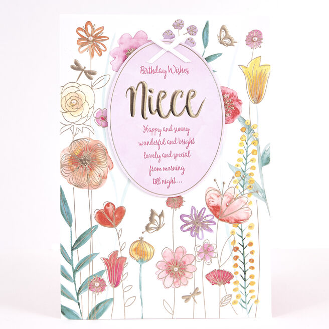 Niece Birthday Cards, Personalised Happy Birthday Niece & Great Niece ...