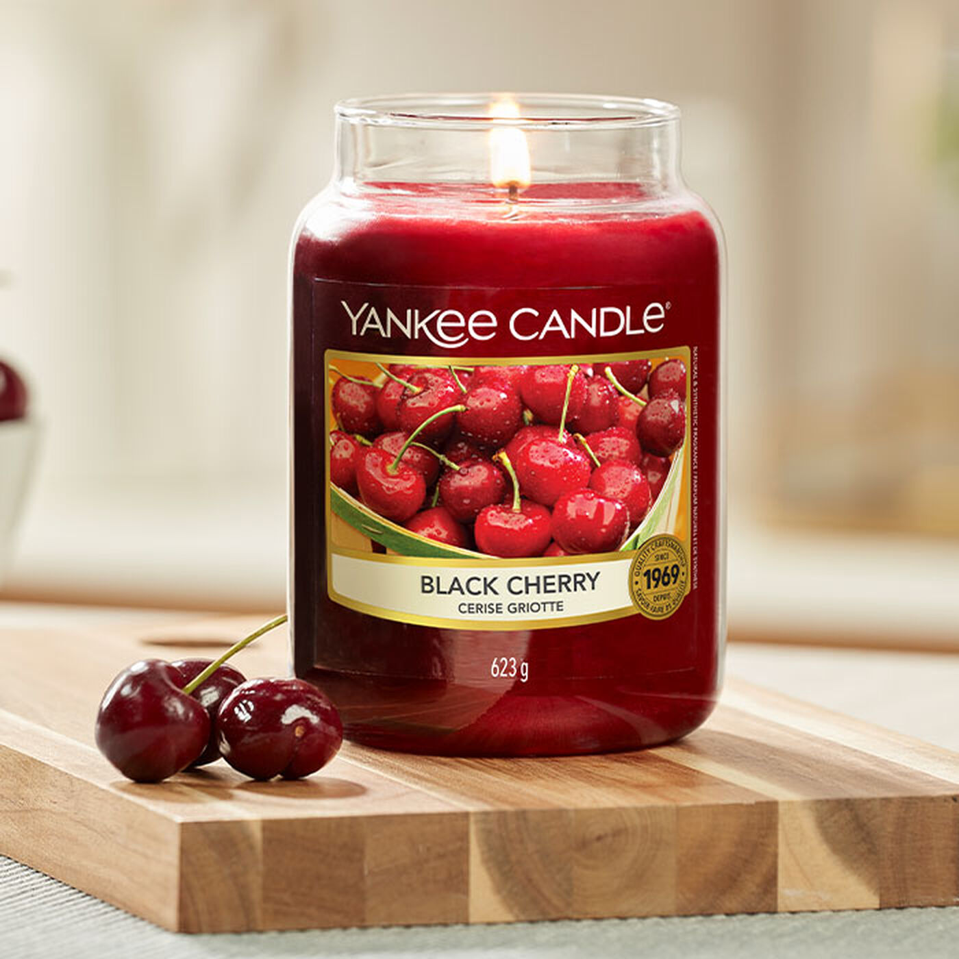 Buy Yankee Candle Black Cherry Large Jar Candle for GBP 19.99 | Card ...
