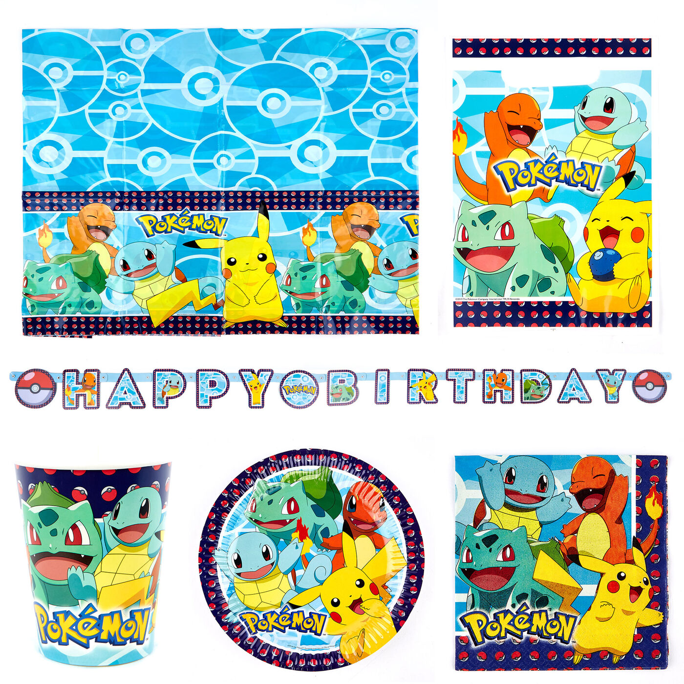 Buy Pokémon Party Tableware & Decoration Bundle - 16 Guests for GBP 16. ...