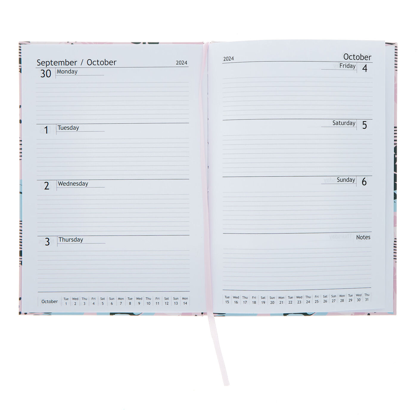 Buy A5 Floral Week on 2 Pages 2024 Diary for GBP 1.99 | Card Factory UK