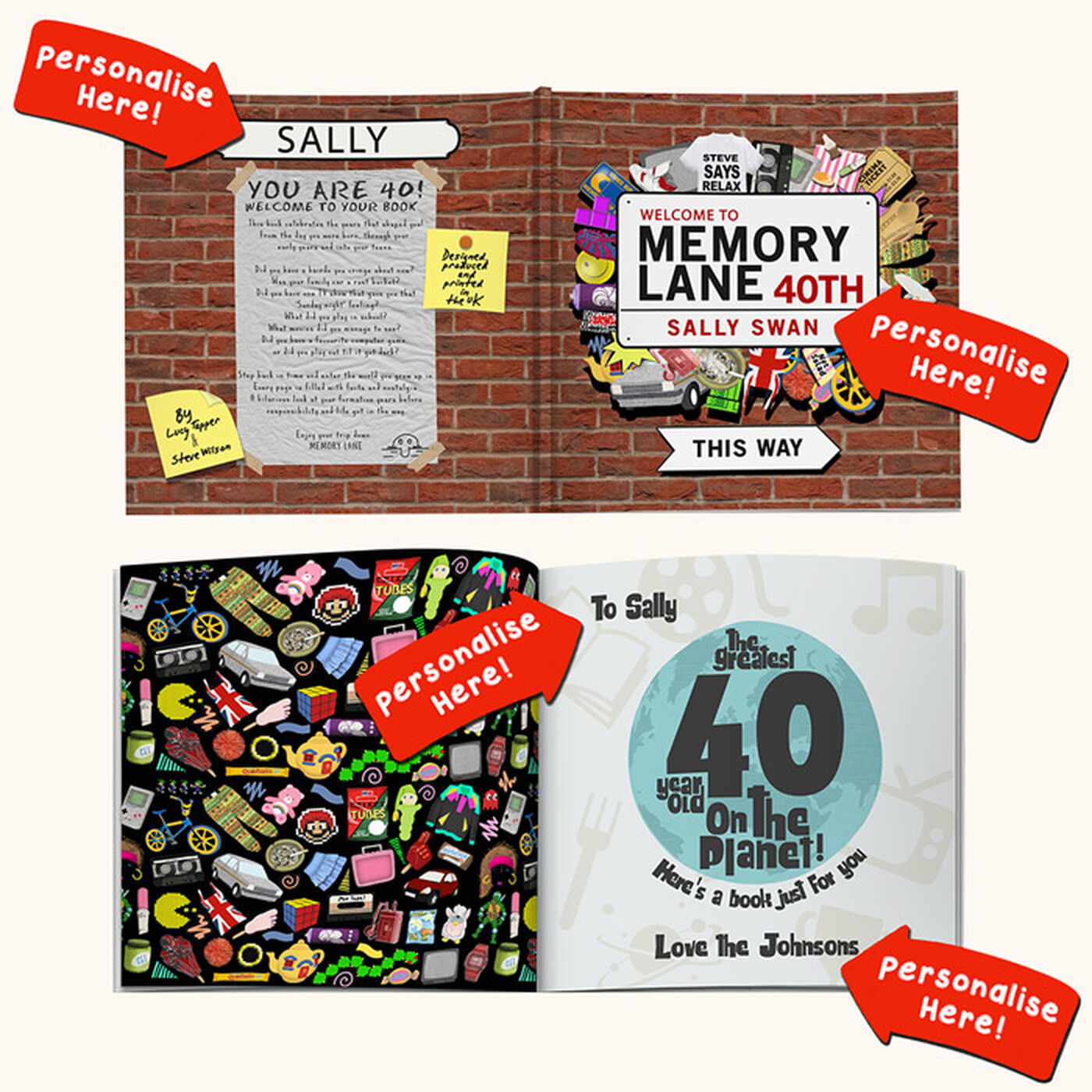 Buy Personalised Book - Memory Lane 40th Birthday for GBP 22.99 | Card ...