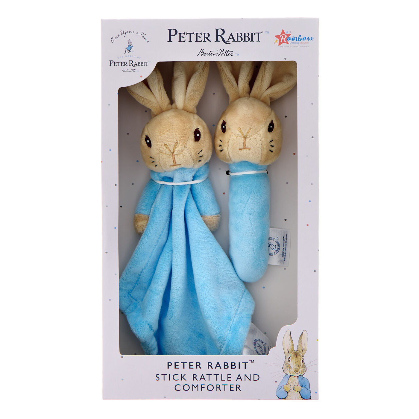 Buy Peter Rabbit Stick Rattle & Comforter for GBP 9.99 | Card Factory UK