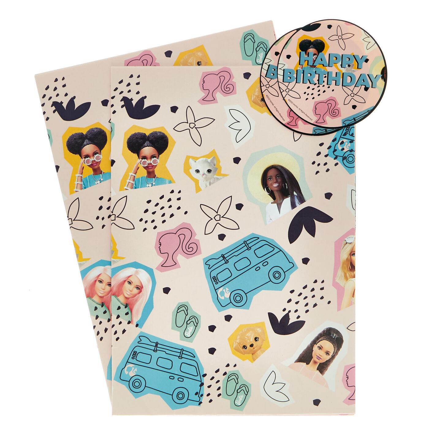 Buy Barbie Gift Wrap - 2 Sheets & 2 Tags for GBP 1.79 | Card Factory UK