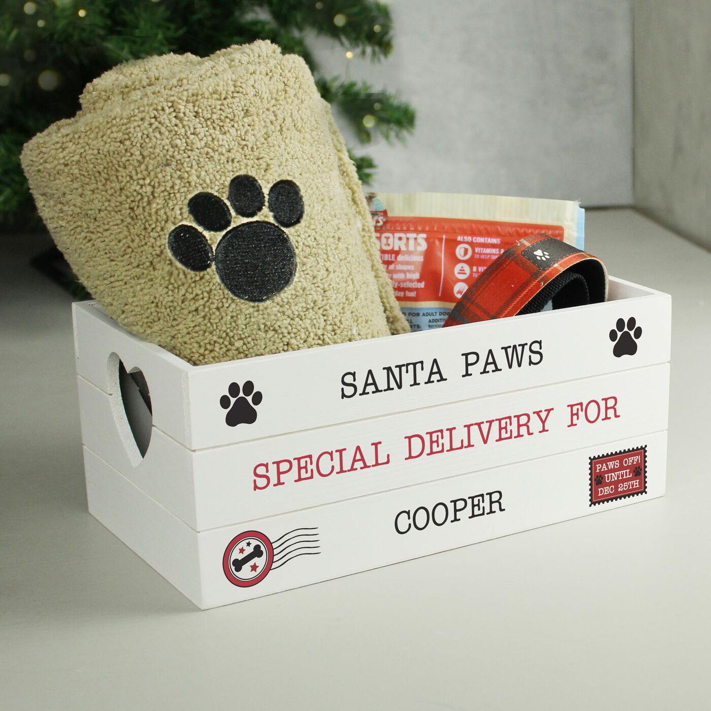 Buy Personalised Santa Paws White Wooden Crate for GBP 19.99 | Card ...