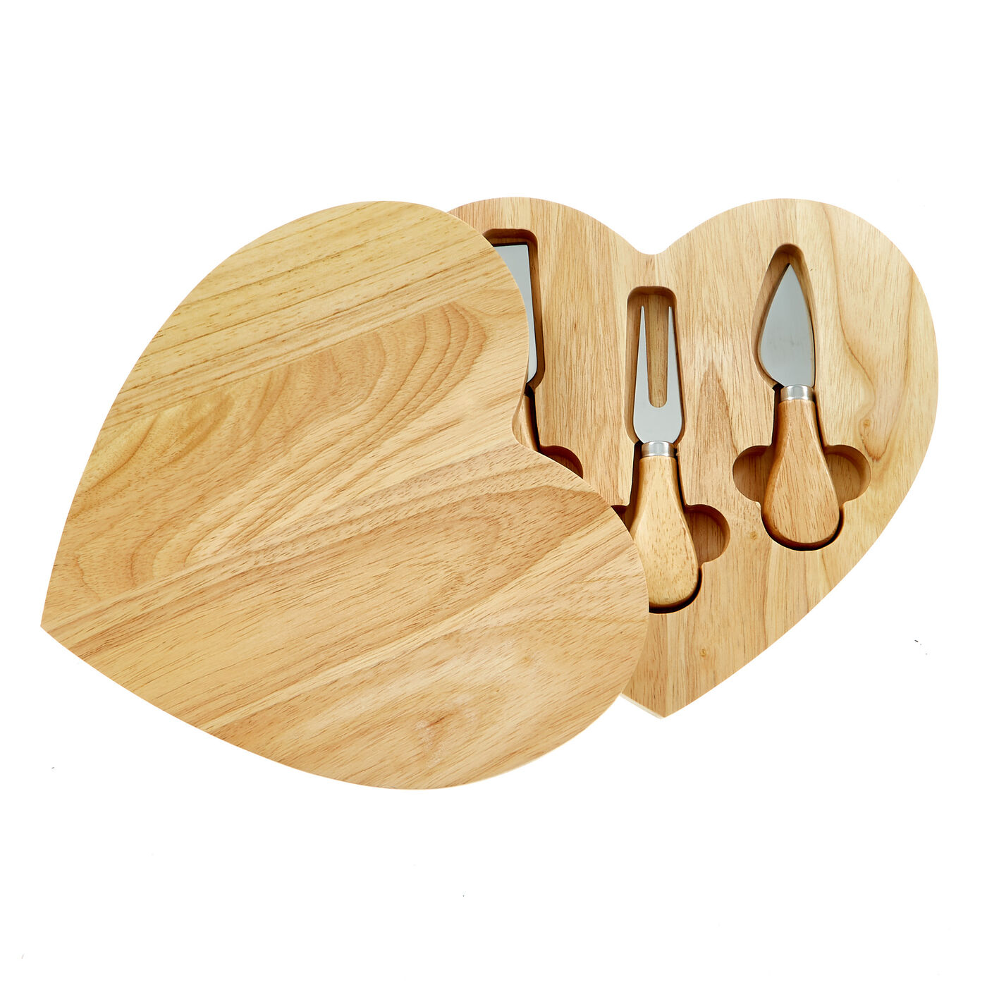 Buy Heart Shaped Cheese Board & Cheese Knives Set for GBP 6.99 | Card ...