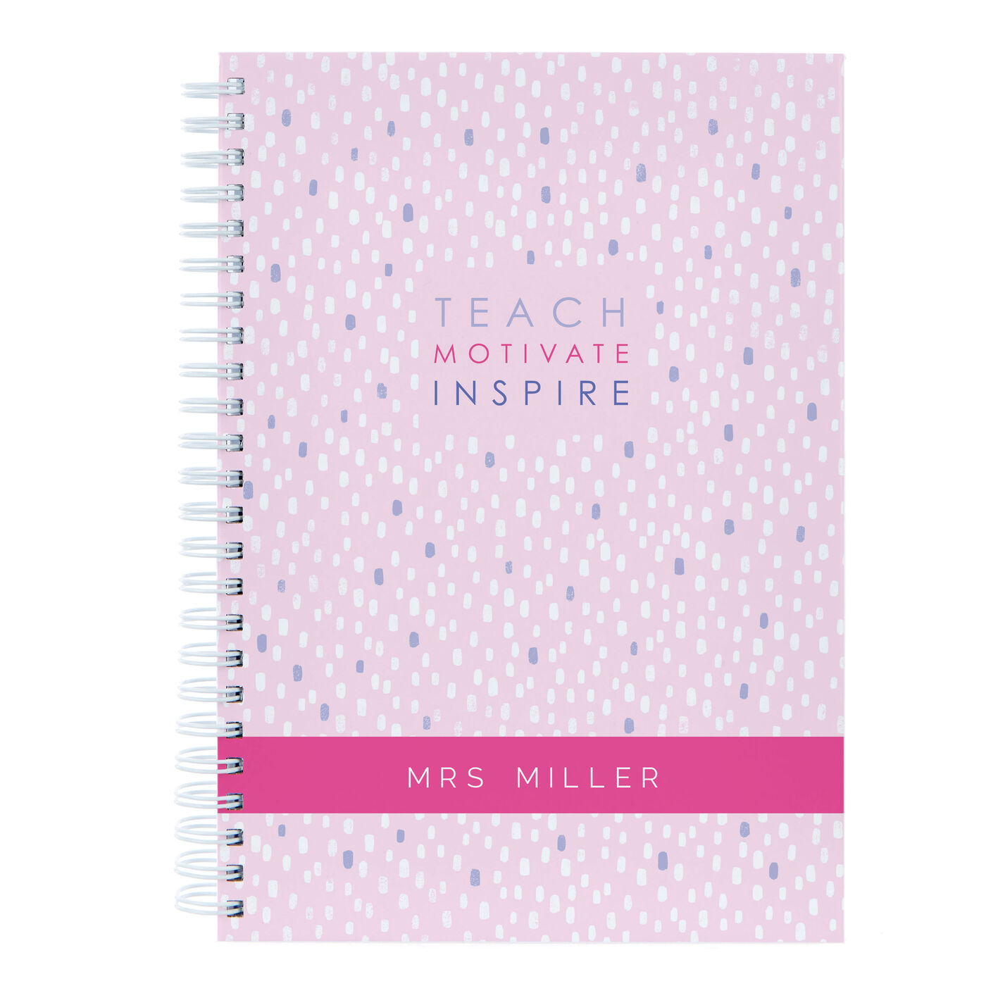 Buy Personalised Thank You Teacher Notebook - Teach Motivate Inspire ...