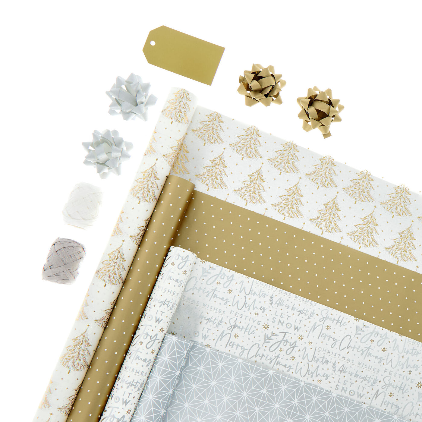 Buy Christmas Metallics Gift Wrap Pack for GBP 3.99 | Card Factory UK