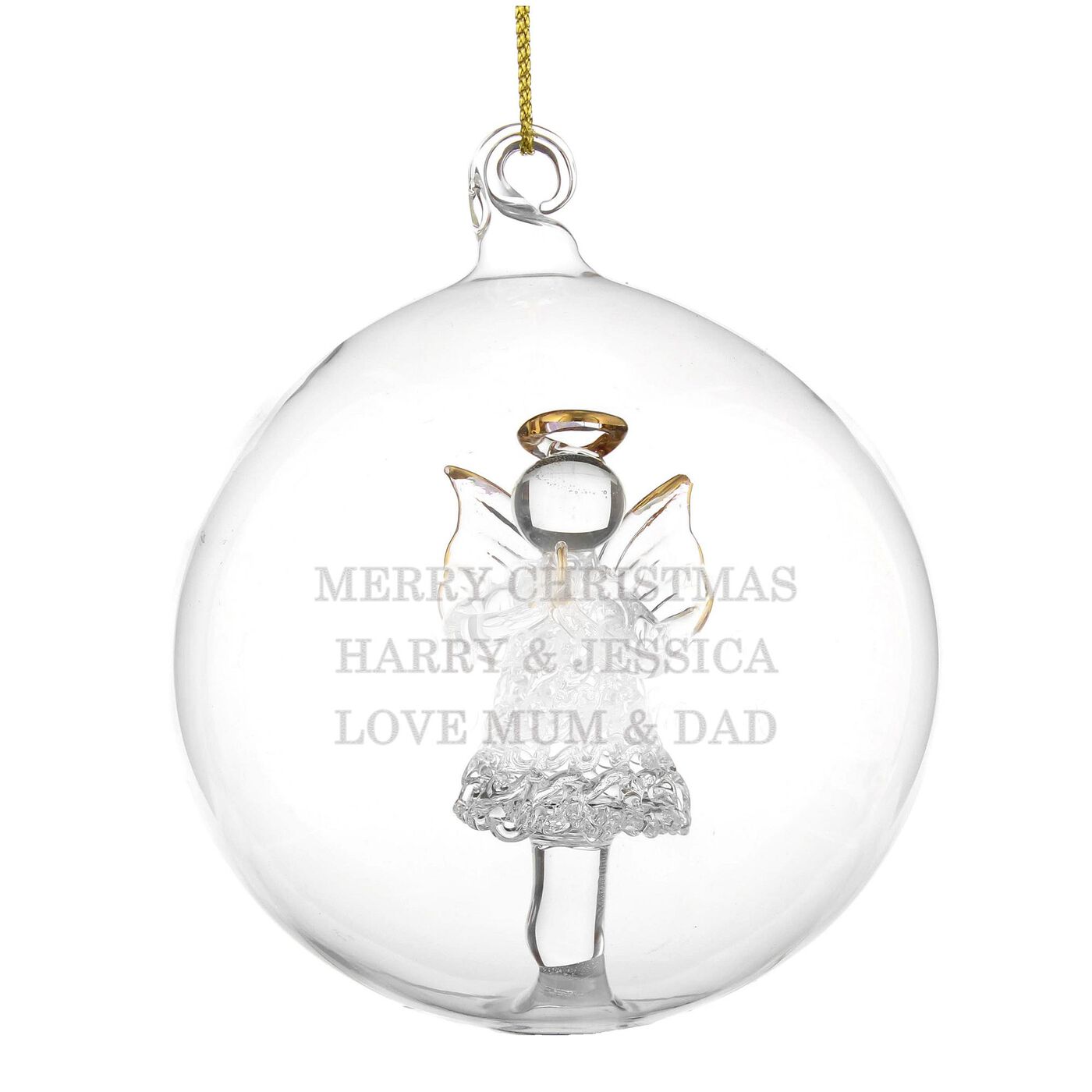 Buy Personalised Glass Christmas Angel Bauble for GBP 9.99 | Card Factory UK