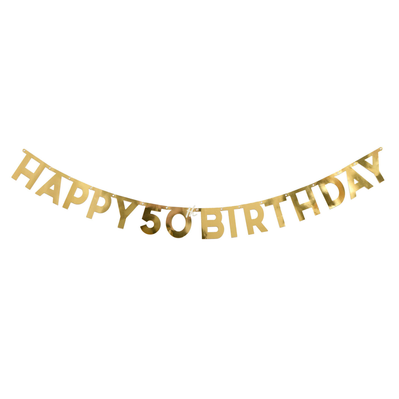 Buy Gold Happy 50th Birthday Letter Banner for GBP 2.49 | Card Factory UK