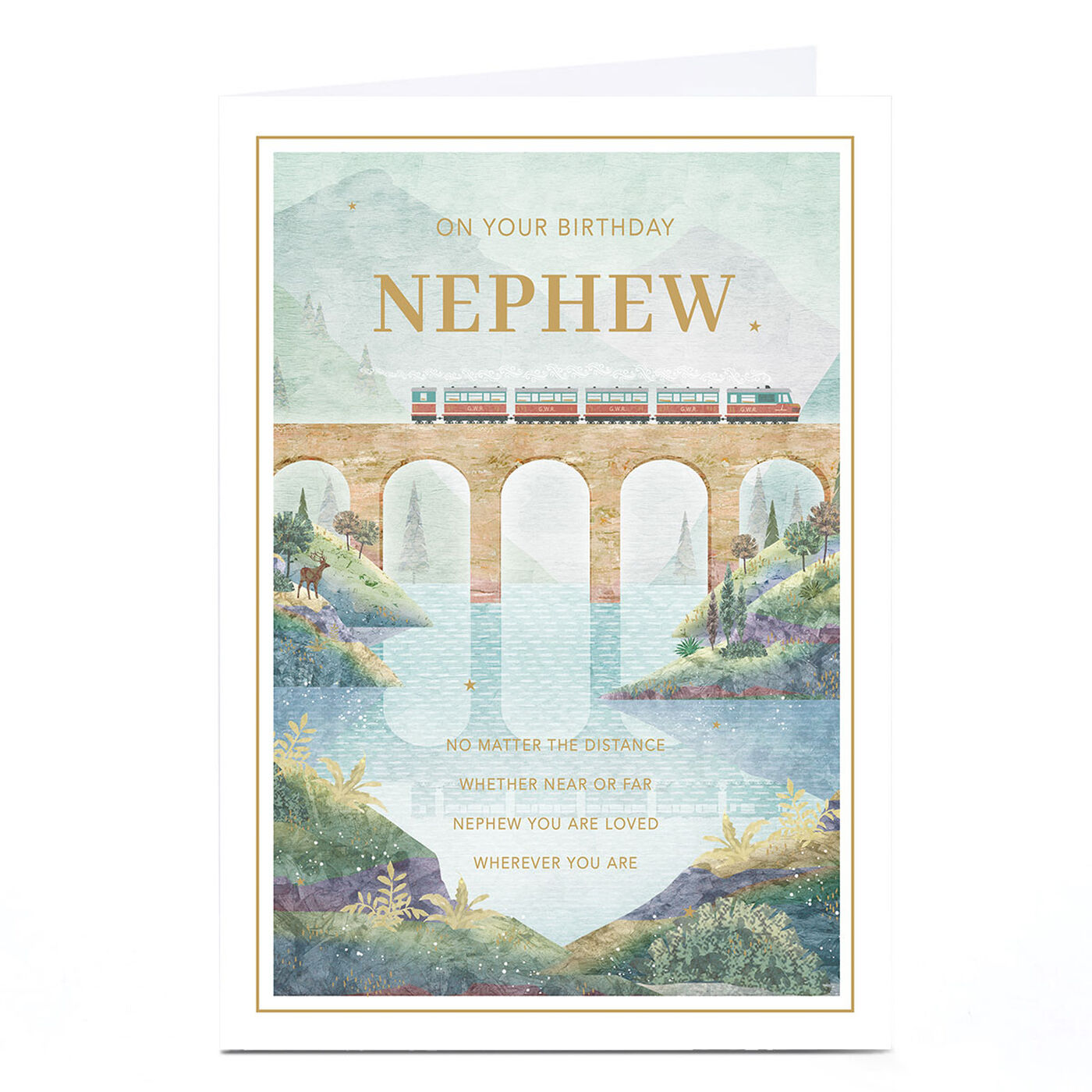 Buy Birthday Card - Classic Train and Bridge, Nephew for GBP 1.99 ...