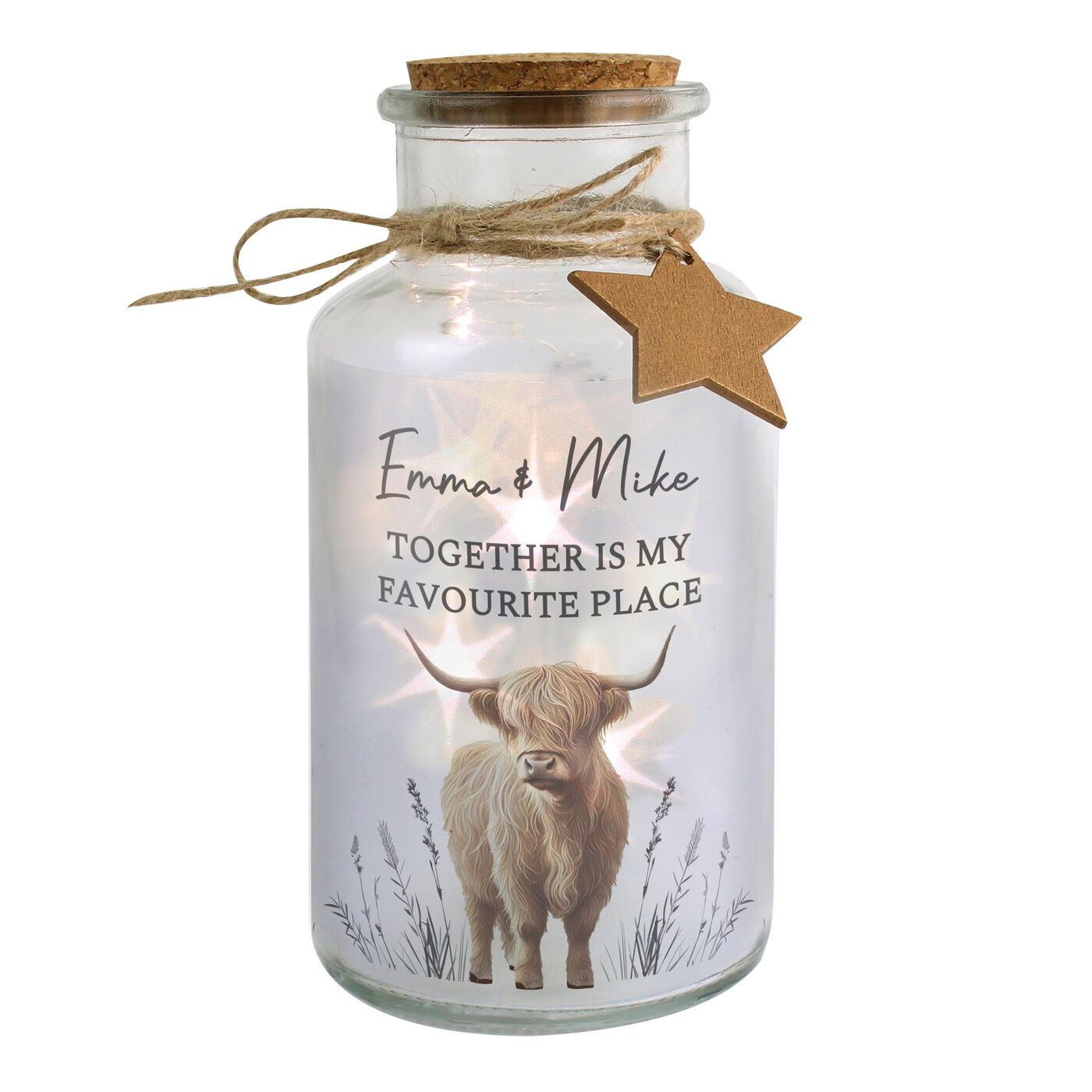 Buy Personalised Highland Cow LED Light Up Jar for GBP 16.99 | Card ...