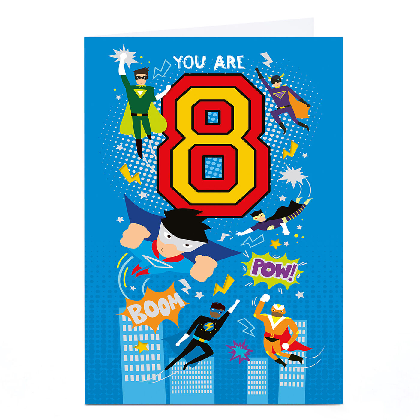 Buy Personalised 8th Birthday Card - Flying Superheroes for GBP 1.99 ...