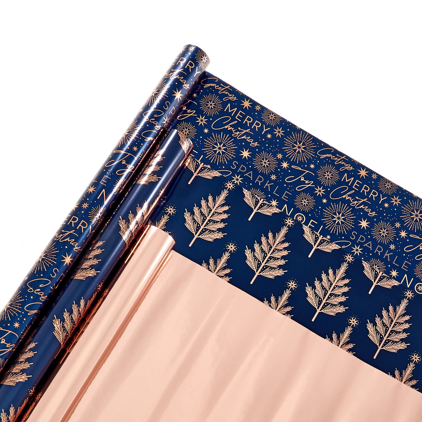 Buy Navy & Copper Roll Wrap - Pack of 3 for GBP 2.49 | Card Factory UK