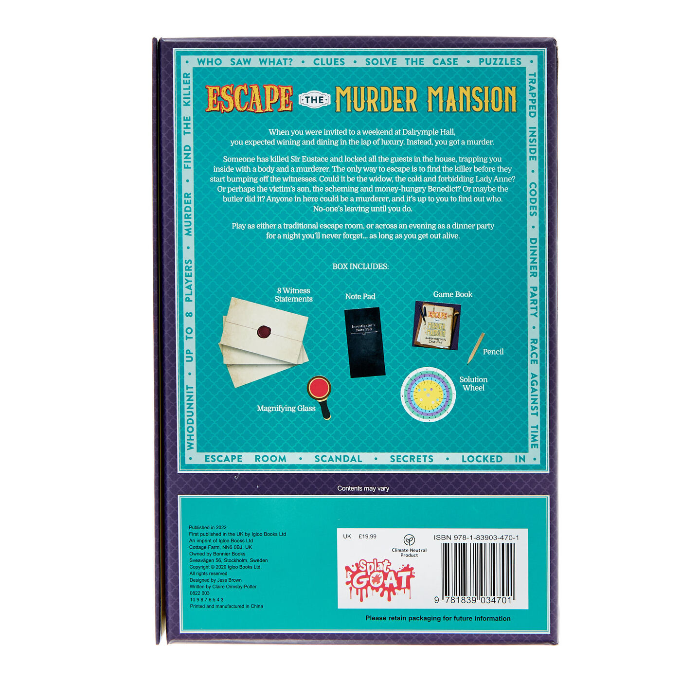 Buy Escape the Murder Mansion Puzzle Game for GBP 7.99 | Card Factory UK