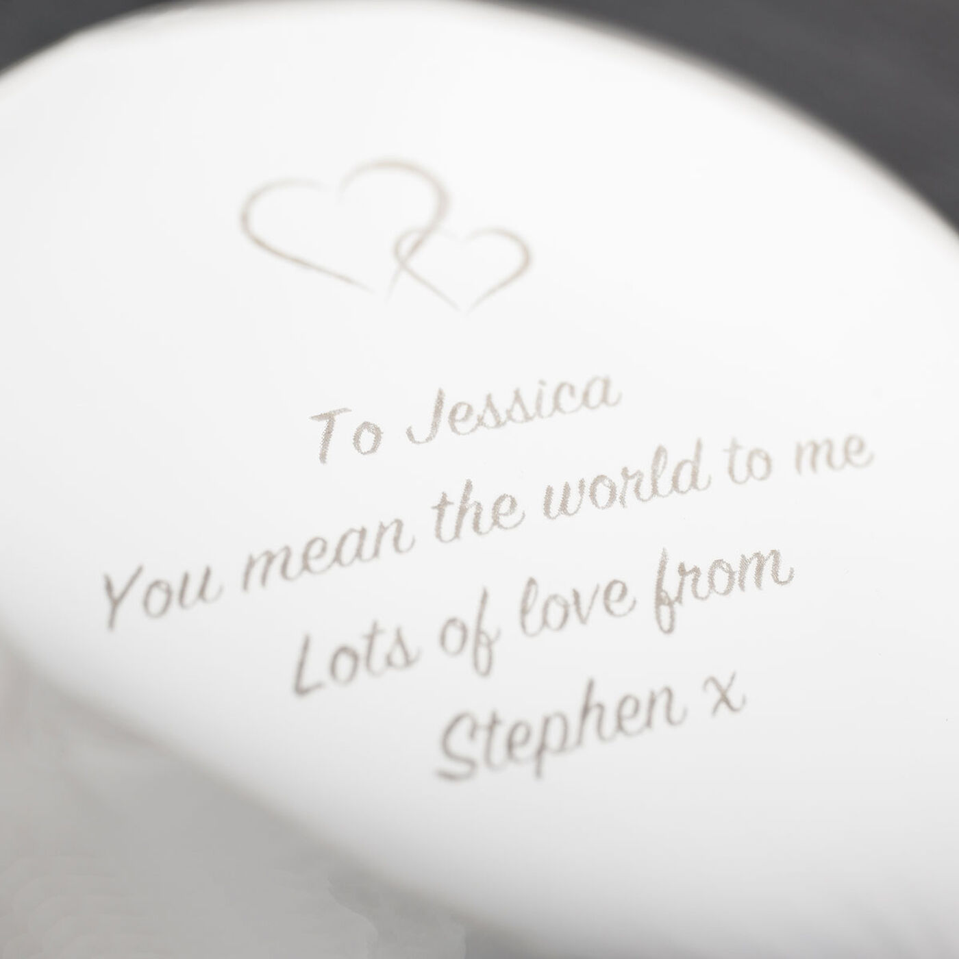 Buy Personalised Engraved Silver Round Compact Mirror - Hearts, Any ...