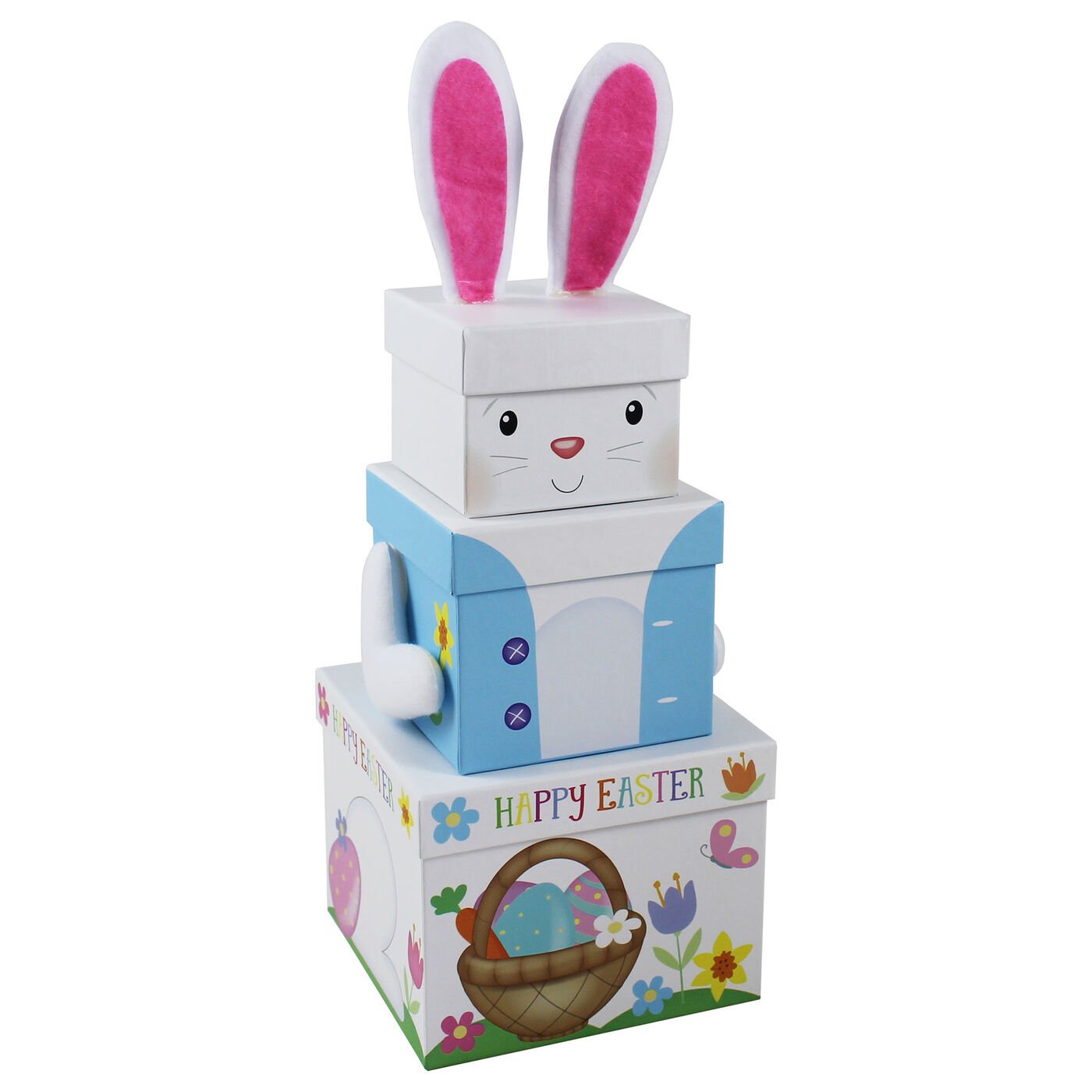 Buy Stackable Plush Happy Easter Bunny Gift Boxes - Pack Of 3 for GBP 8 ...