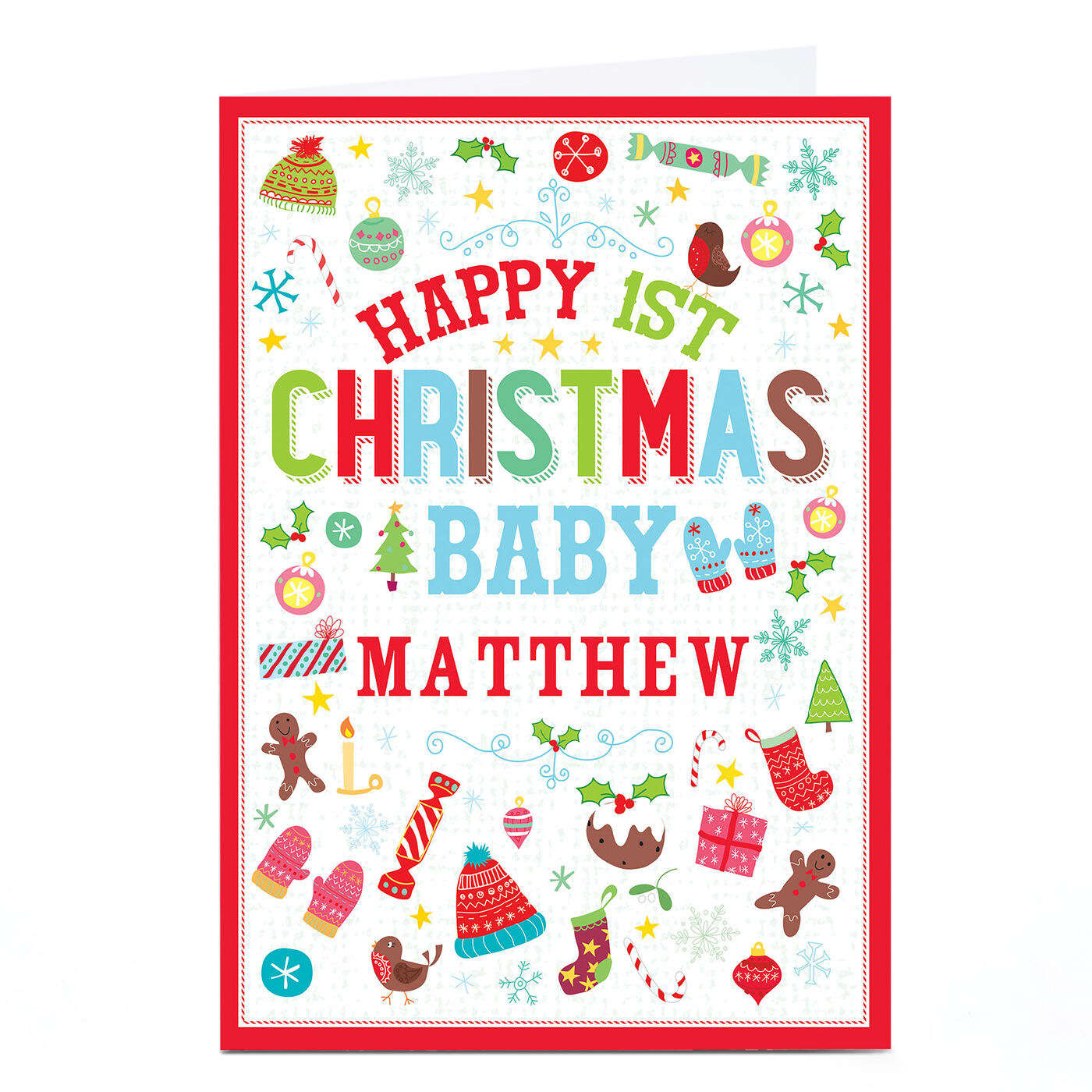 Buy Personalised Christmas Card - 1st Christmas Baby for GBP 2.99 ...