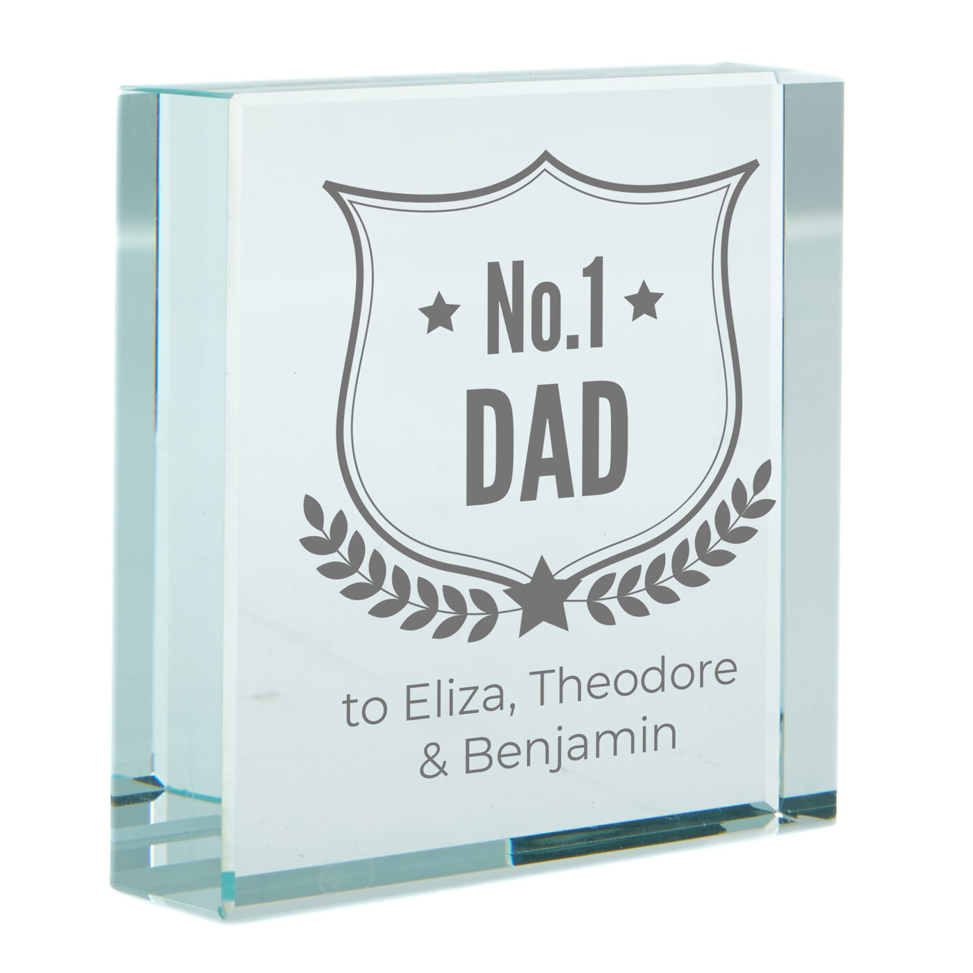 Buy Personalised Engraved Glass Token - No. 1 Dad for GBP 14.99 | Card ...