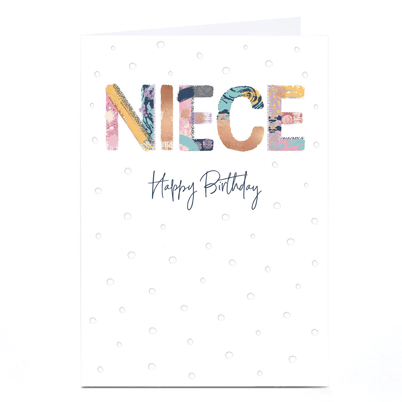 Buy Personalised Birthday Card - Patchwork Letters, Niece for GBP 1.99 | Card Factory UK