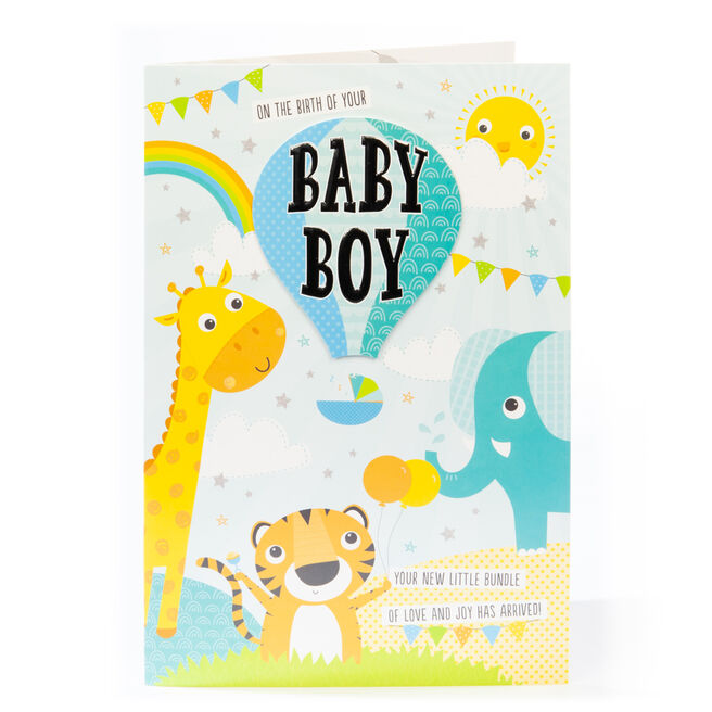 New Baby Cards, Personalised Congratulations Baby Boy or Girl Cards UK ...
