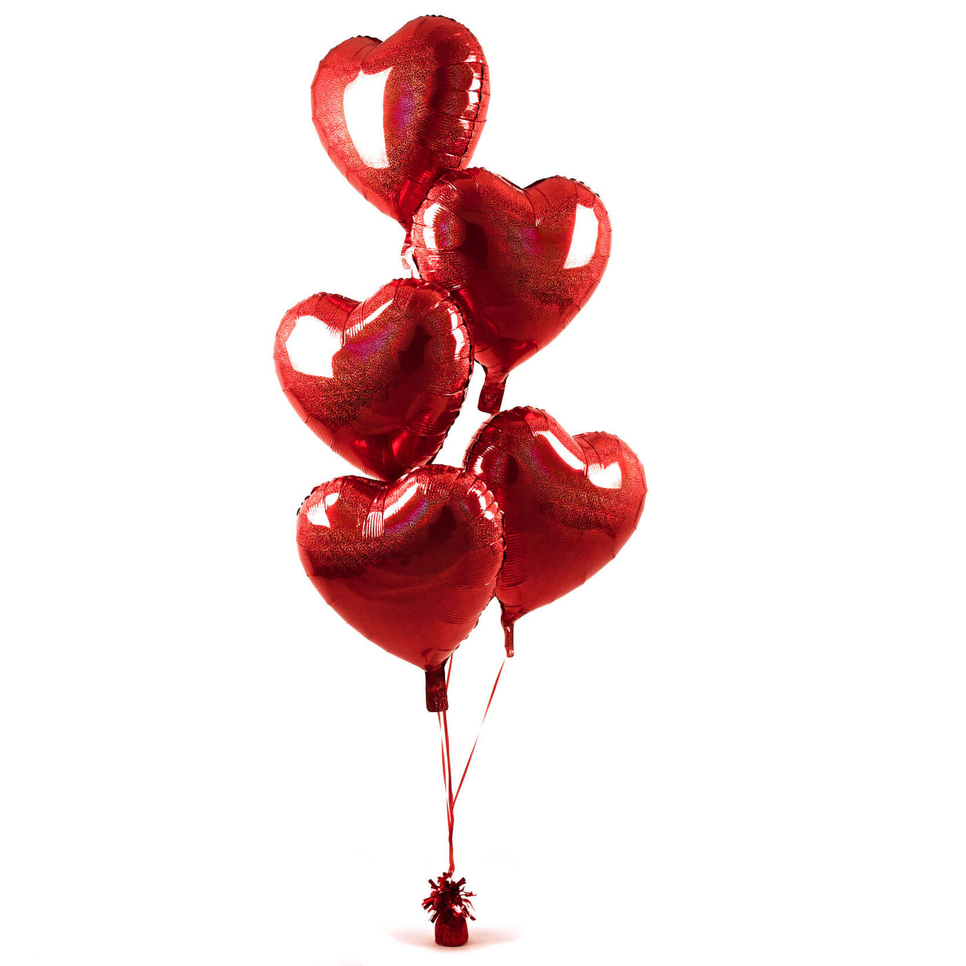 Buy 5 Red Hearts Balloon Bouquet - DELIVERED INFLATED! for GBP 22.99 ...