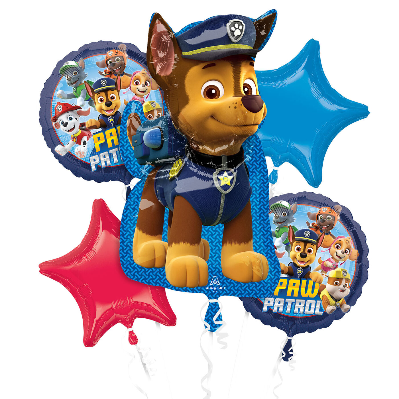 Buy Paw Patrol Chase Foil Balloon Bundle (Uninflated) for GBP 14.99 ...