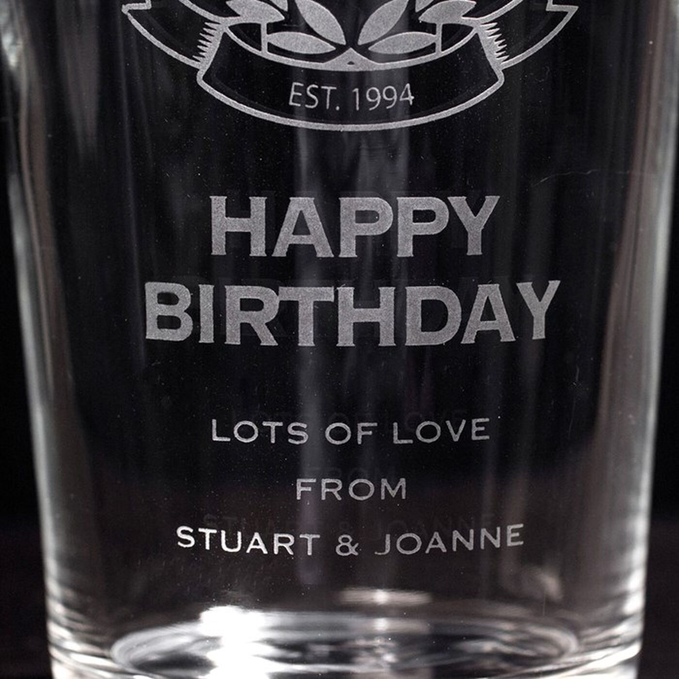 Buy Personalised Any Age Birthday Crest Pint Glass for GBP 9.99 | Card ...