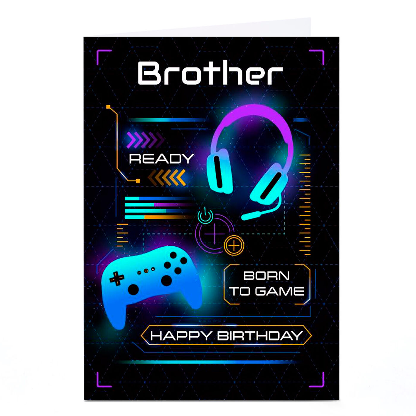 Buy Personalised Birthday Card - Born To Game, Brother for GBP 2.99 ...