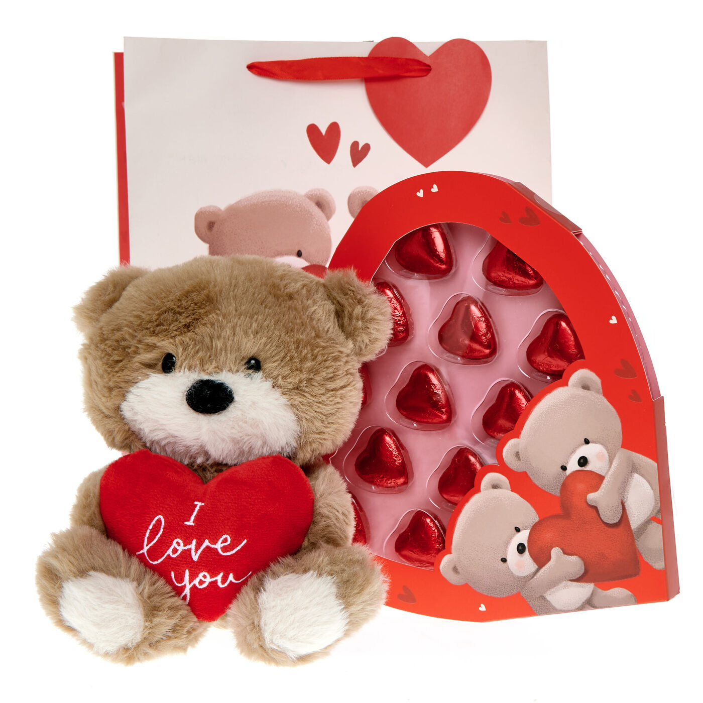 Hugs Bear Small Valentine's Day Gift Bundle
