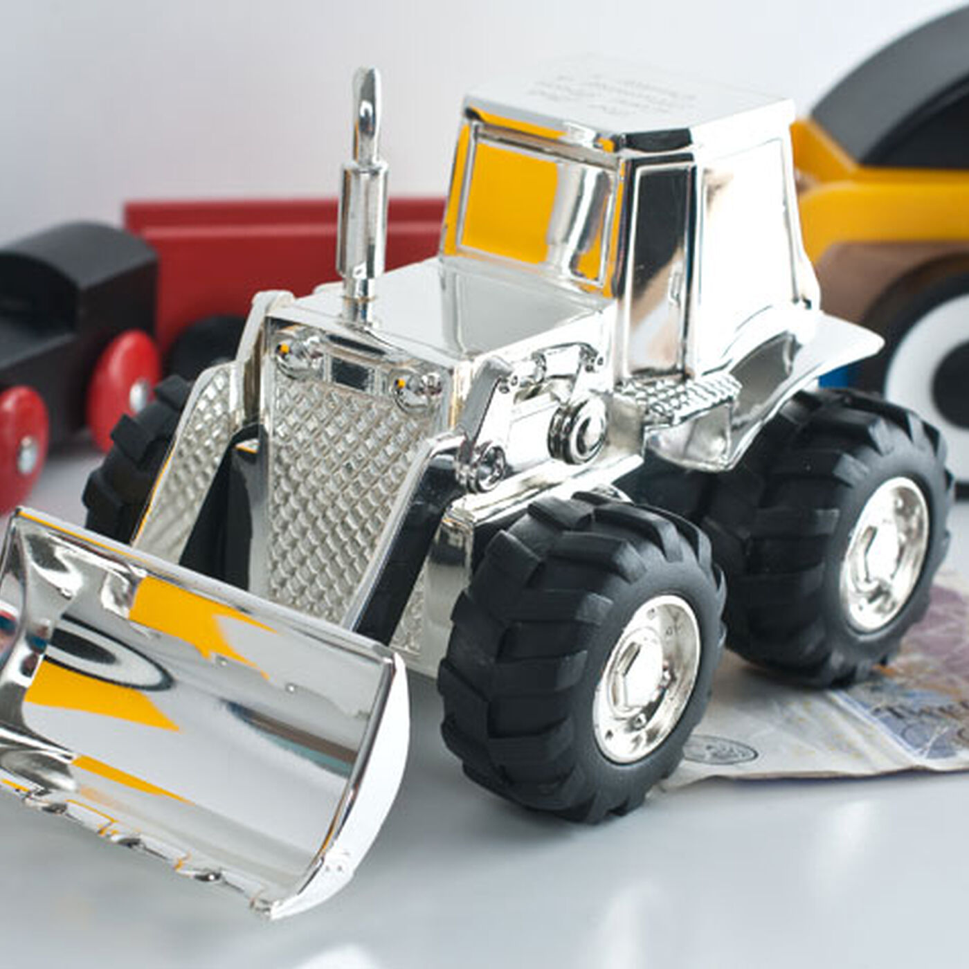 Buy Personalised Digger Silver-Plated Money Box for GBP 25.99 | Card ...