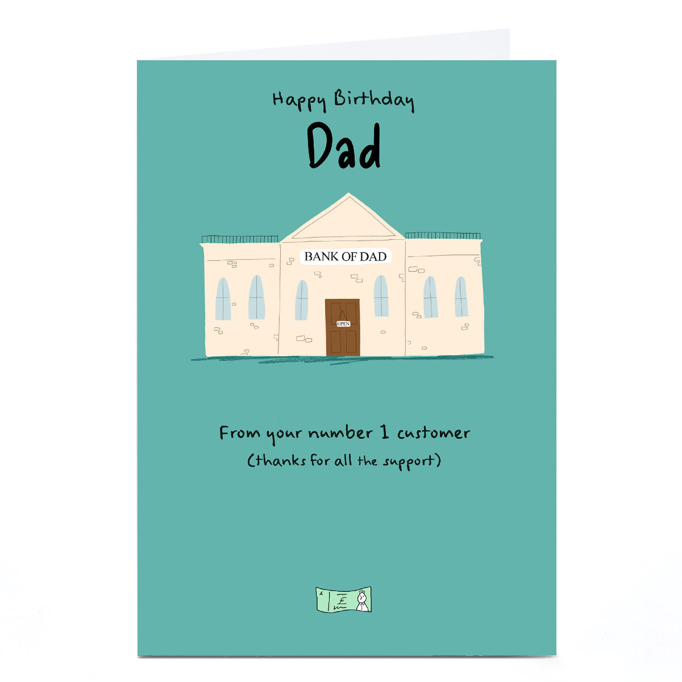 Buy Personalised Cory Reid Birthday Card - Bank of Dad for GBP 2.49 ...