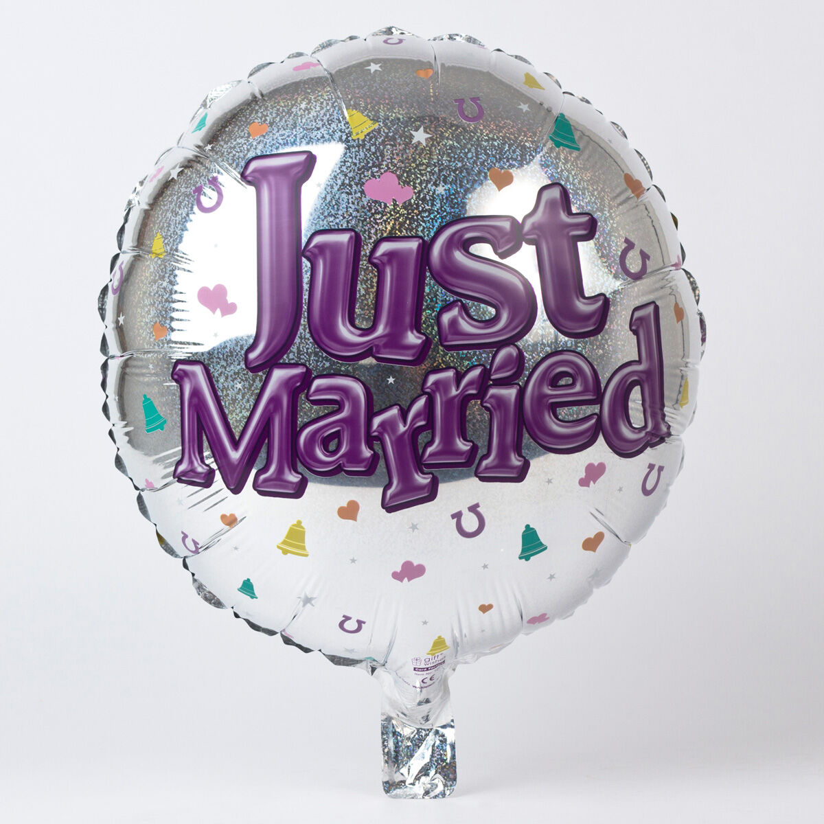 Buy Silver Just Married Foil Helium Balloon for GBP 2.49 Card Factory UK