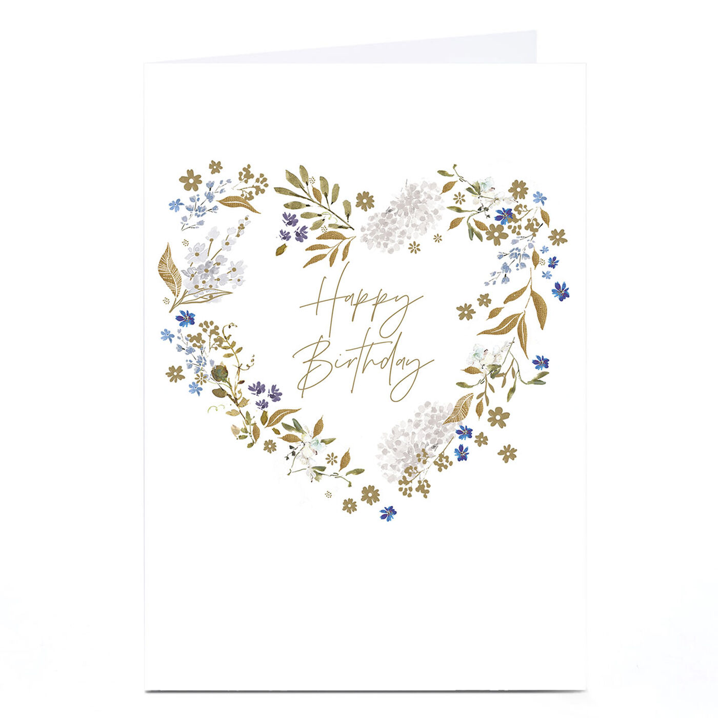 Buy Birthday Card - Floral Gold Heart for GBP 1.99 | Card Factory UK