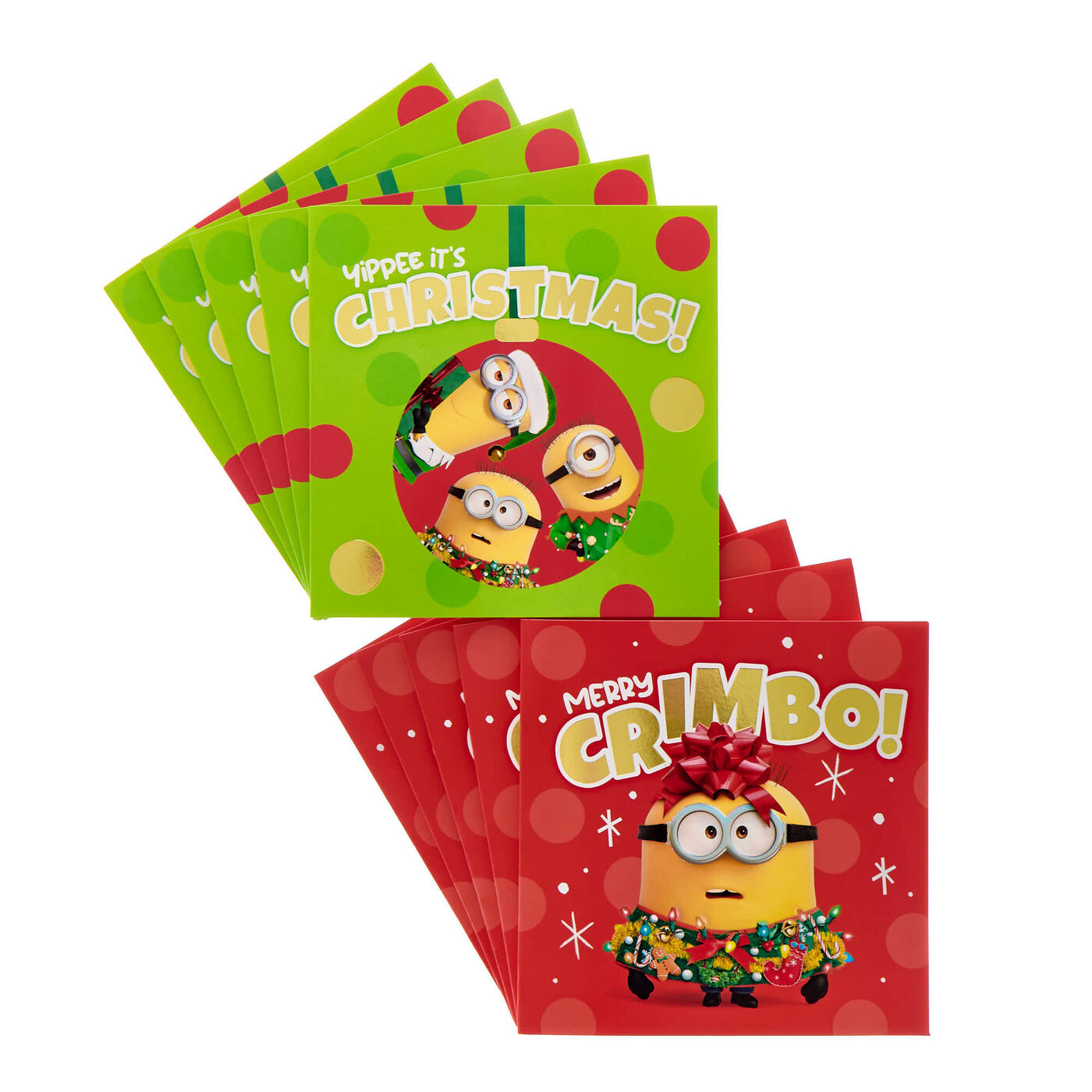 Buy Minions Christmas Cards - Pack of 12 (2 Designs) for GBP 2.99 ...