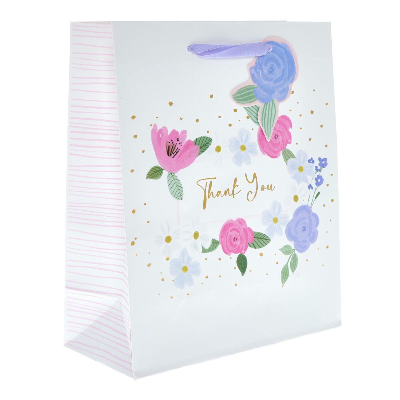 Buy Floral Thank You Medium Portrait Gift Bag for GBP 1.39 | Card ...