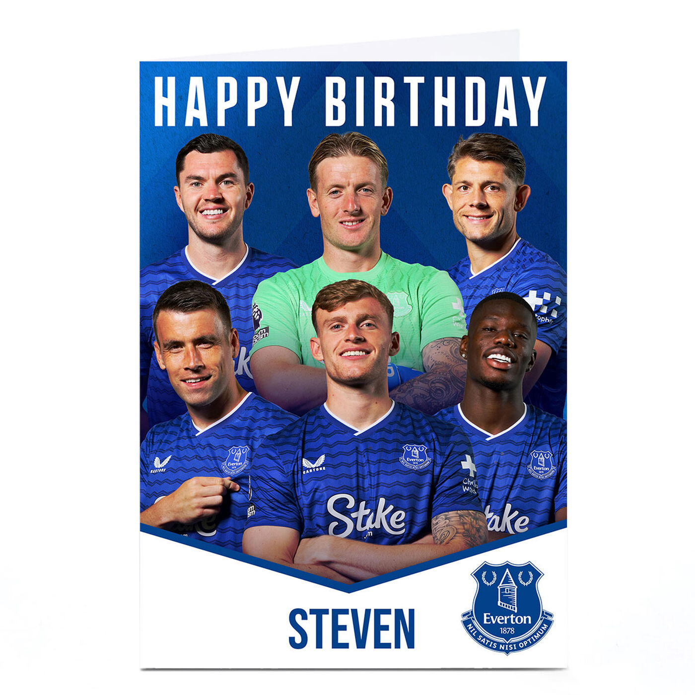 Buy Personalised Football Birthday Card - Everton Happy Birthday for ...