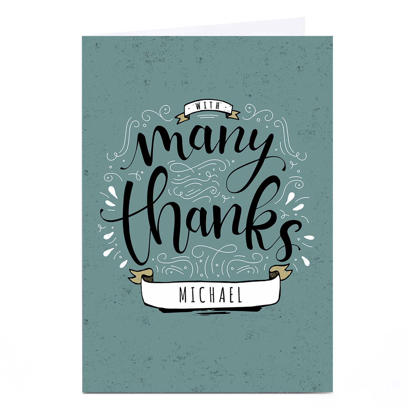 Buy Personalised Thank You Card - With Many Thanks for GBP 2.99 | Card ...