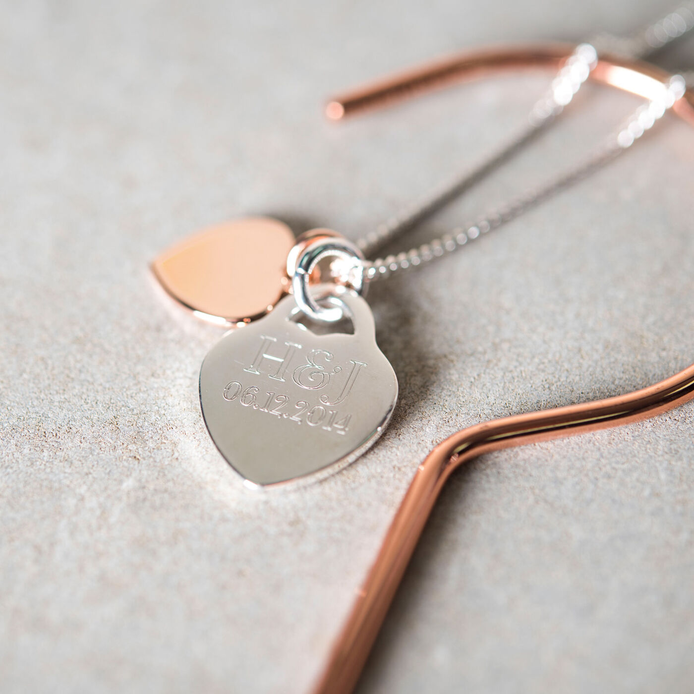 Buy Personalised Engraved Silver Necklace With Rose Gold Heart for GBP ... Buy Personalised Engraved Silver Necklace With Rose Gold Heart for GBP ...