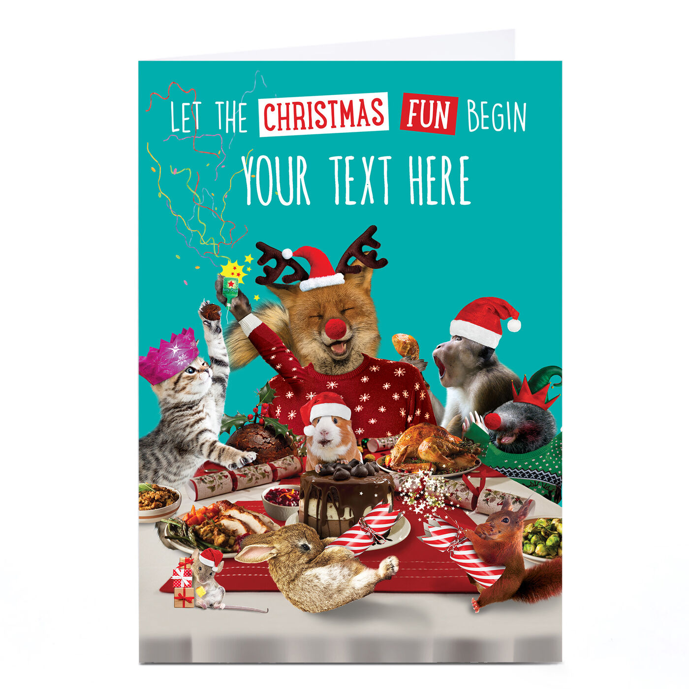 Buy Personalised Christmas Card - Let The Christmas Fun Begin for GBP 2 ...