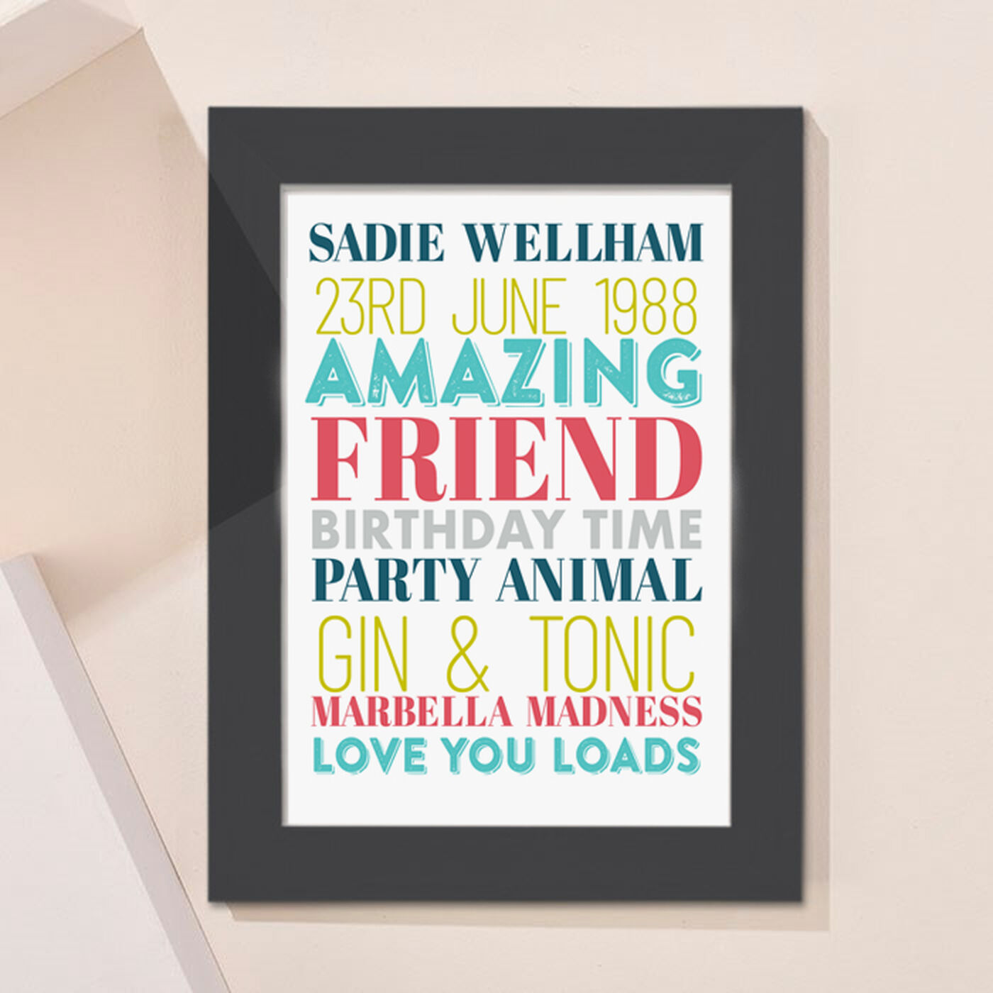 Buy Personalised Birthday Time Portrait Print for GBP 19.99 | Card ...
