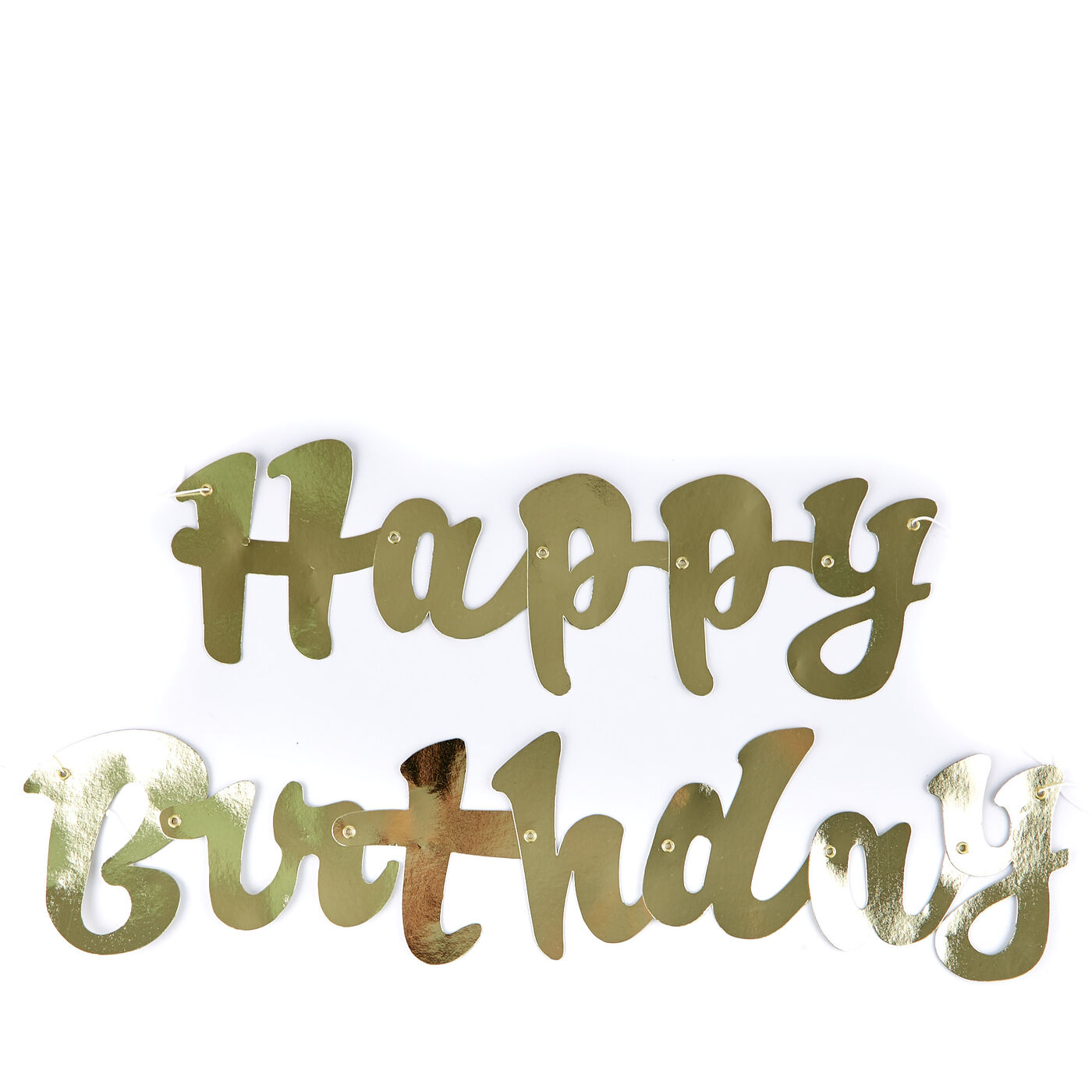 Buy Gold Script Happy Birthday Banner for GBP 2.49 | Card Factory UK